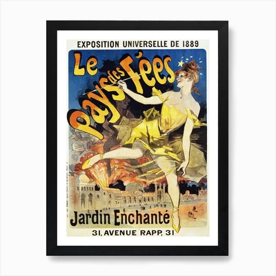 Le Pays Des Fees Poster Art Print Framed Wall Art Poster Canva [A3 ...