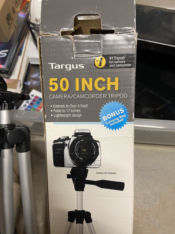 Targus 50” Camera Camcorder TRIPOD TG-50TR New Open Box 871436007860| eBay