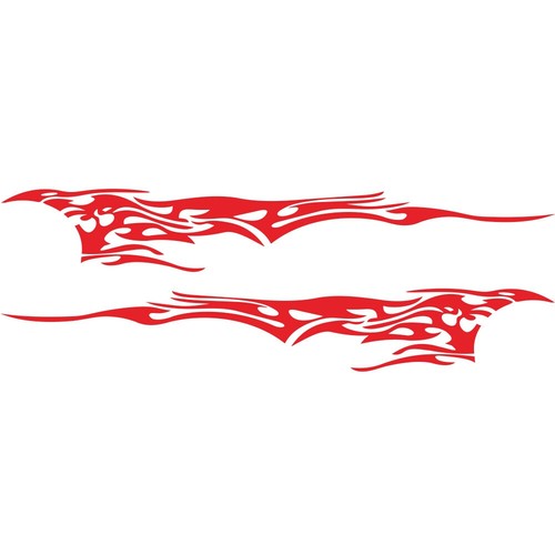 Red Flame Decal Set Large Graphic Body Vinyl Sticker For Car Truck ...