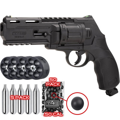 Umarex TR50 Paintball Revolver w/ 50 Rubber Balls & 5 CO2, 7.5J GEN2 ...