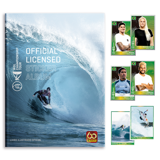 * PANINI * WSL World Surf League Sticker Album COMPLETE LOOSE - BRAZIL ...