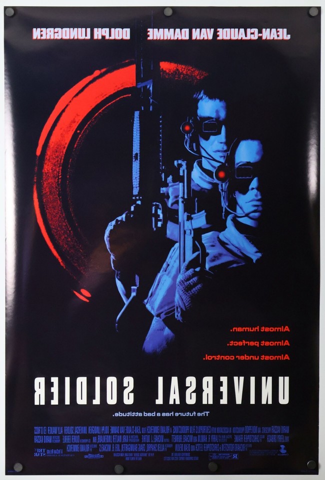 Universal Soldier - original DS movie poster 27x40 1992 Lundgren , Van ...