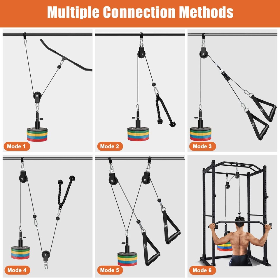 Weight Pulley System Gym, Pulley Pro Home Cable Pulley System gym for ...