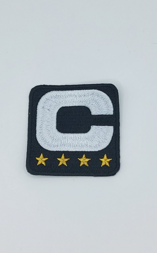 BLACK Football Team Captain's C Stars for Jersey Patch Iron-on / Sew on ...