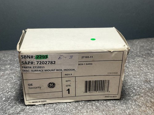 Edwards 27193-11 Surface Mounted Steel Electrical Back Box Red Fire ...