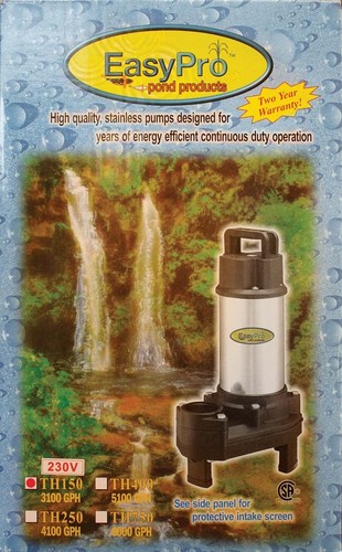 EasyPro TH150 PRO Submersible Koi Pond, Water Garden & Waterfall Pump ...