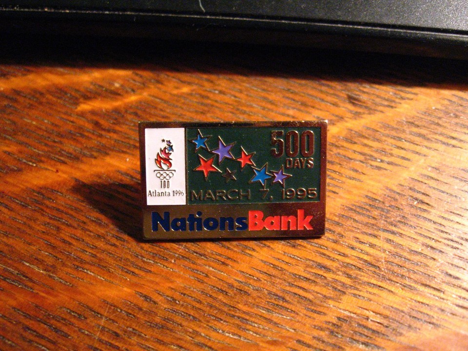 NationsBank Olympic Pin - Vintage 1995 Atlanta Georgia USA Summer ...
