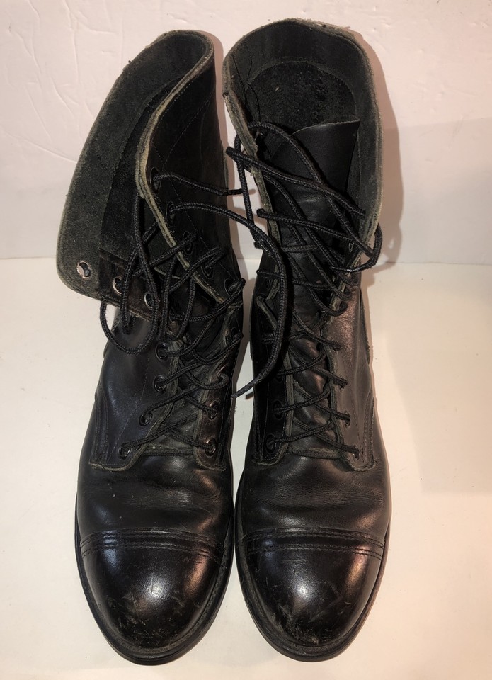 VTG BILTRITE Ansi Black Leather Military Combat Jump Steel Toe Boots ...
