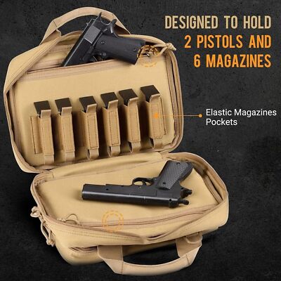 Tactical Gun Soft Case Pistol Shooting Range Bag for Handgun Firearm ...