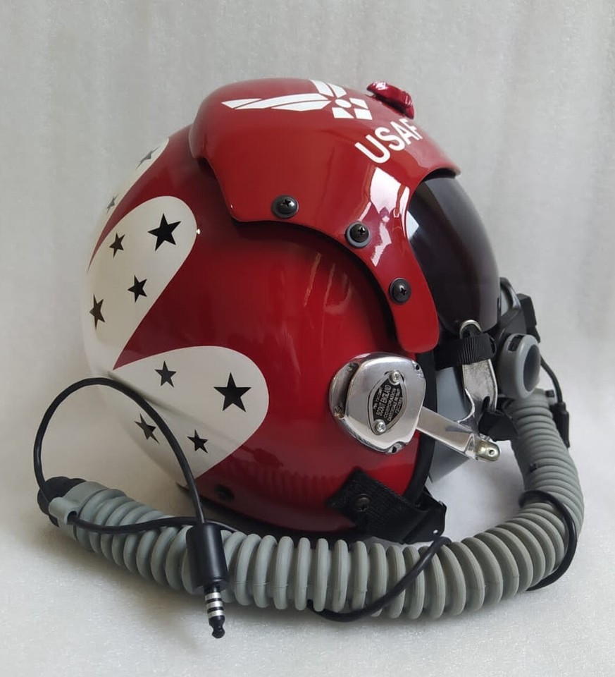 HGU-33 THUNDERBIRD FIGHTER PILOT HELMET WITH OXYGEN MASK REPLICA+BAB | eBay