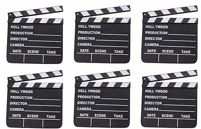 6 HOLLYWOOD CLAPBOARD CLAPPER CLAP BOARDS MOVIE SIGN DIRECTOR'S PROP ...