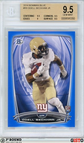 POP 1: Odell Beckham Jr RC BGS 9.5: 2014 Bowman Blue Rookie Card Gisto ...