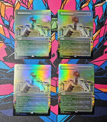 4x Restless Prairie x4 NM Borderless Foil MTG Lost Caverns Ixalan ...