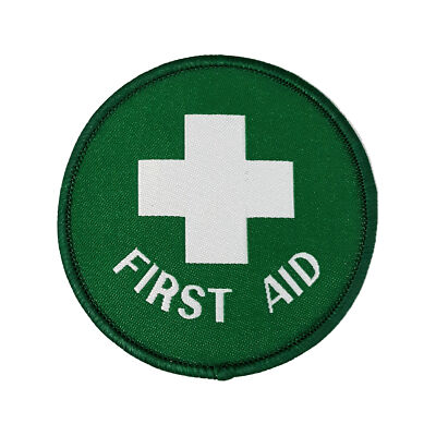 First Aid Circle Embroidered Patch Iron-on Applique Biker Emblem ...