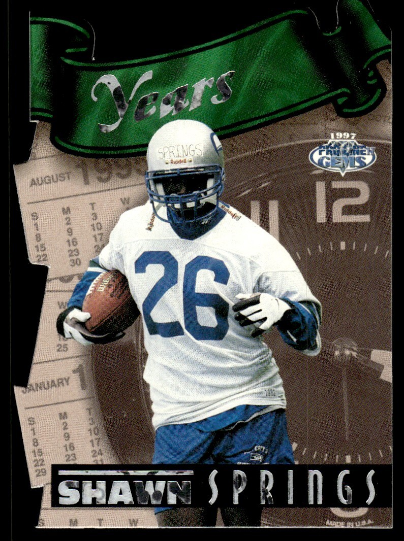 1997 Pro Line Gems Through the Years Shawn Springs Seattle Seahawks # ...