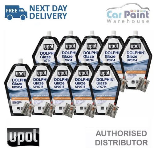 10 x U-POL Dolphin Glaze 440Ml Self Levelling Glazing Putty Filler UPOL ...