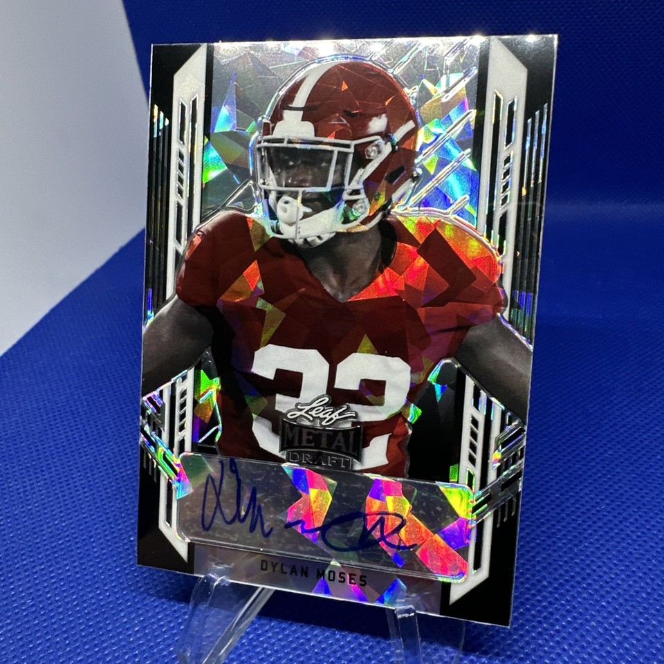 2021 Leaf Metal Draft Dylan Moses Black Crystal Rookie Auto #6/10 ...
