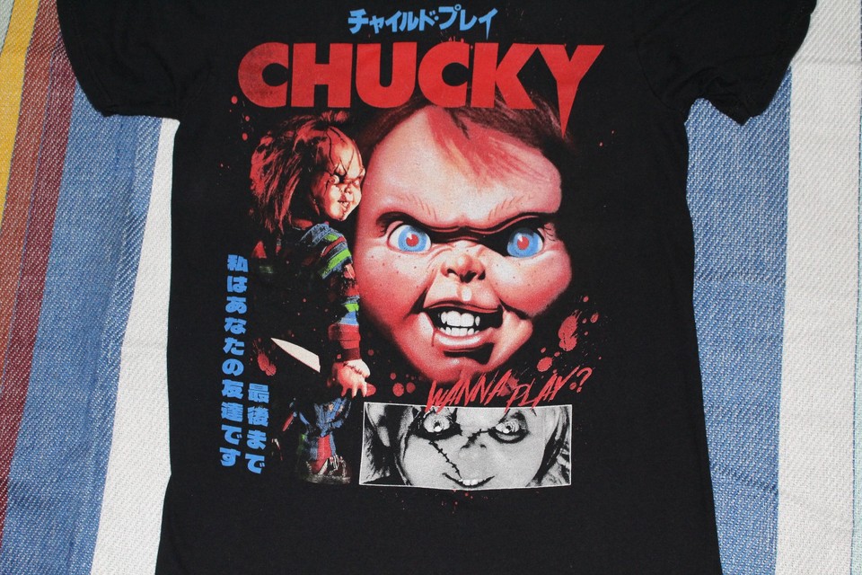 CHUCKY Child’s Play T-Shirt Horror Movie Graphic Small Slasher Doll Tee ...