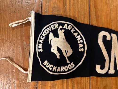 Vintage 1950s-60s SMACKOVER HIGH SCHOOL BUCKAROOS Pennant Banner 27” | eBay