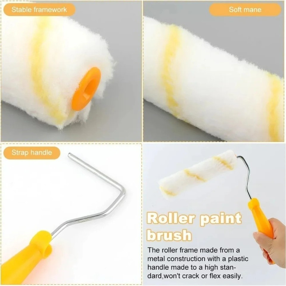 11pcs Mini Paint Roller Kits Portable Microfiber Roller Nap with ...