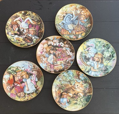Set of 6 "World of Alice in Wonderland" Collector Plates by Lawrence ...