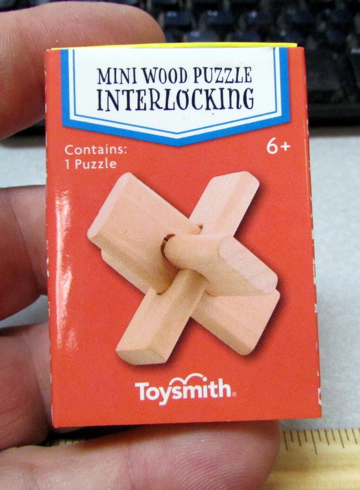 mini wood puzzle, Interlocking puzzle, new in original box by Toysmith ...