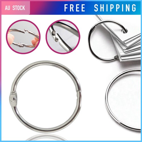 6cm Metal Hinged Rings Book Binder Hinge Clip Keychain Album DIY O-Ring ...