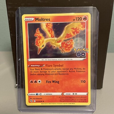 Moltres Pokemon GO 012/078 Holo Rare Pokémon TCG Card NM-Mint | eBay