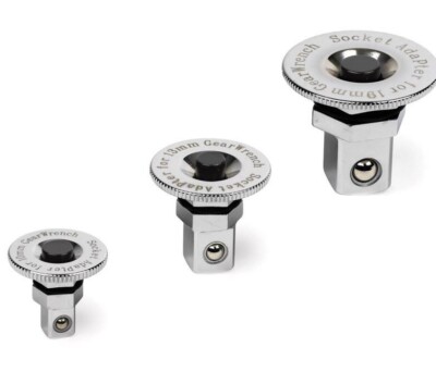 GEARWRENCH 9230D 3 PIECE METRIC RATCHET WRENCH TO SQUARE DRIVE ADAPTER ...
