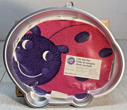 NEW VINTAGE WILTON LADY BUG ALUMINUM CAKE PAN WITH INSERT & DIRECTIONS ...