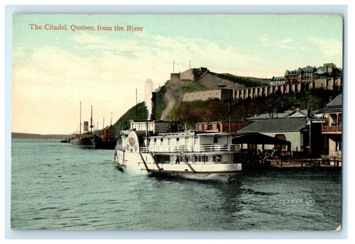 c1910s Steamboat, The Citadel Quebec From the River Canada CA Foreign ...