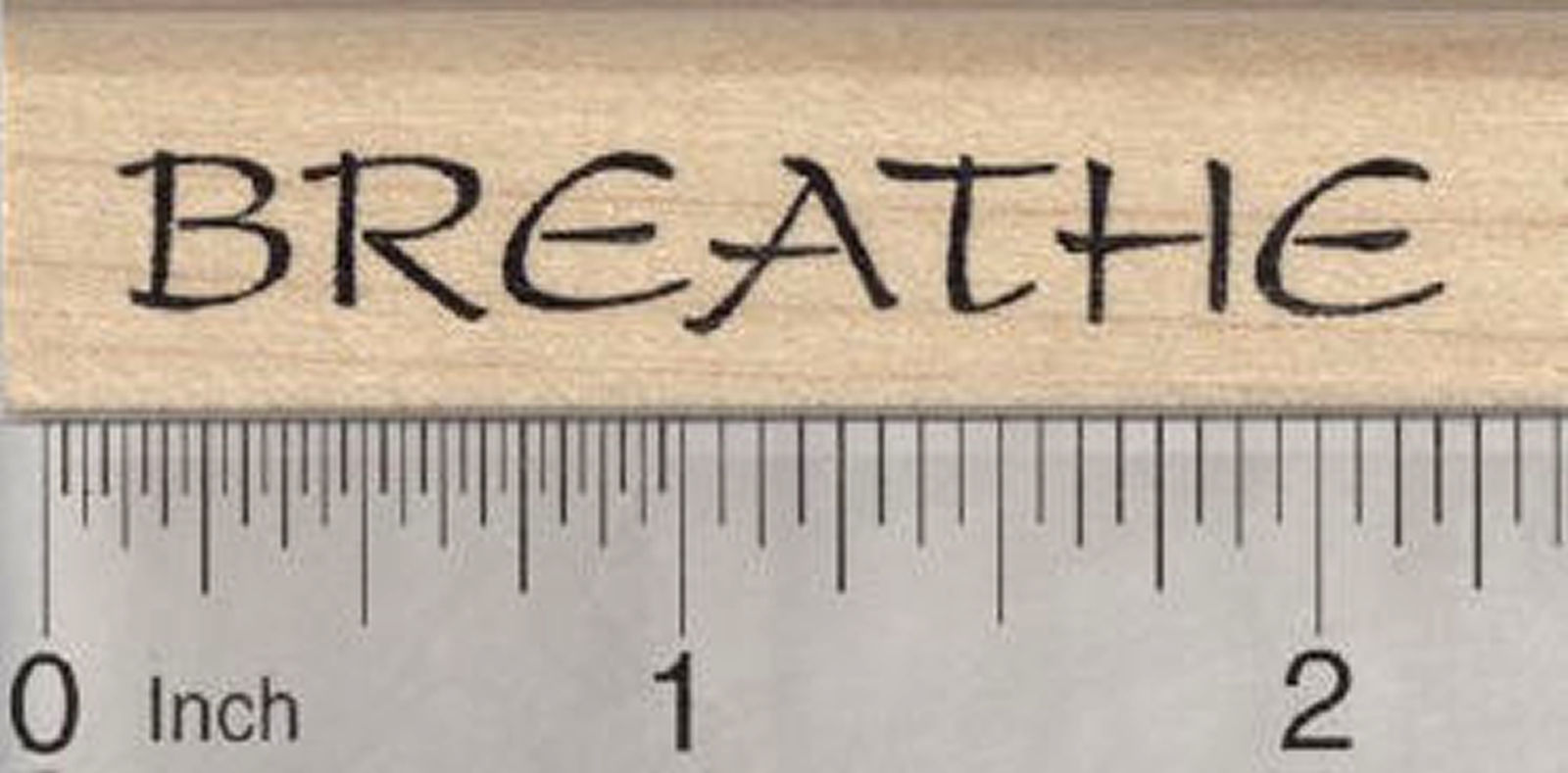 Breathe Rubber Stamp, for Yoga or Meditation D28017 WM | eBay