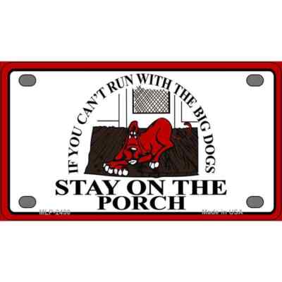Cant Run With The Big Dogs Novelty Mini Metal License Plate Tag | eBay