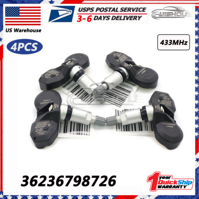 New 4Pcs 36236798726 TPMS Tire Pressure Sensor For Rolls-Royce BMW 3 M3 ...