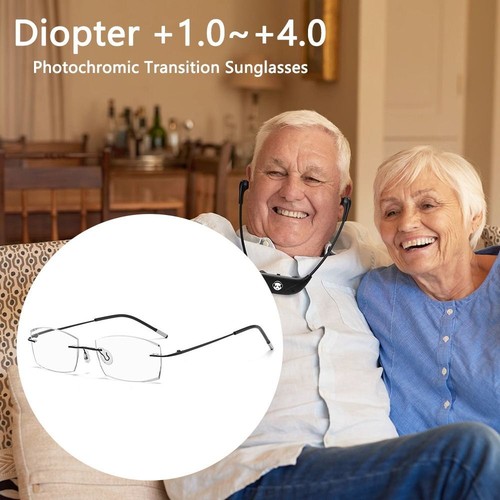 Glasses Hyperopia Glasses Diopter +1.0~+4.0 Photochromic Transition ...