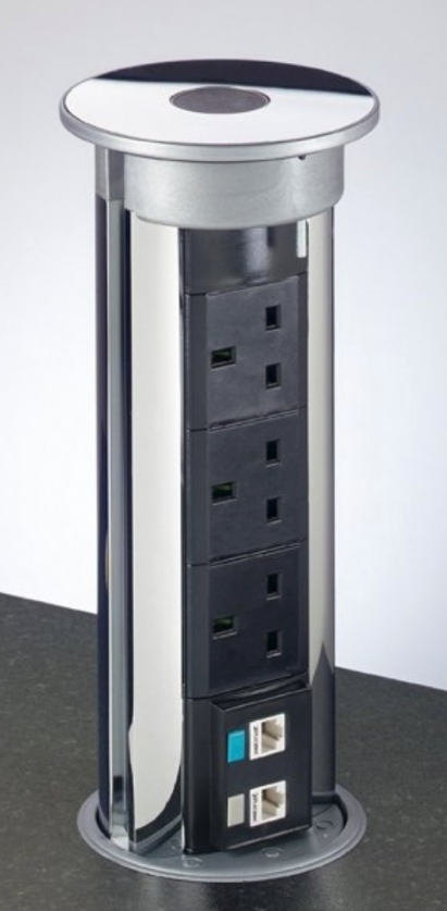 Pop Up Socket - Flush Fitting Italian Design Electric Power Kitchen ...