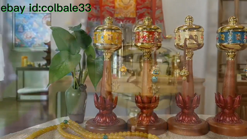 19cm 7.5" Customize Microfilm sutra Tibetan buddhism Hand turn Prayer ...