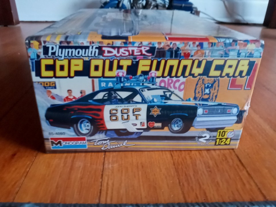 Monogram 4093 Tom Daniel Cop Out Funny Car 1:24 Plymouth Duster, Sealed ...