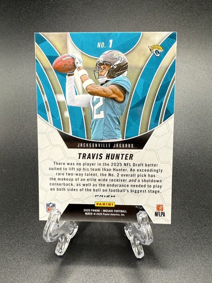2025 Panini Mosaic Travis Hunter Rookie Elevate Orange Fluorescent ...