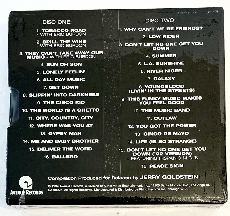 War, Anthology 1970 - 1994, Sealed, Boxed Set, 2 CD, 1994 | eBay