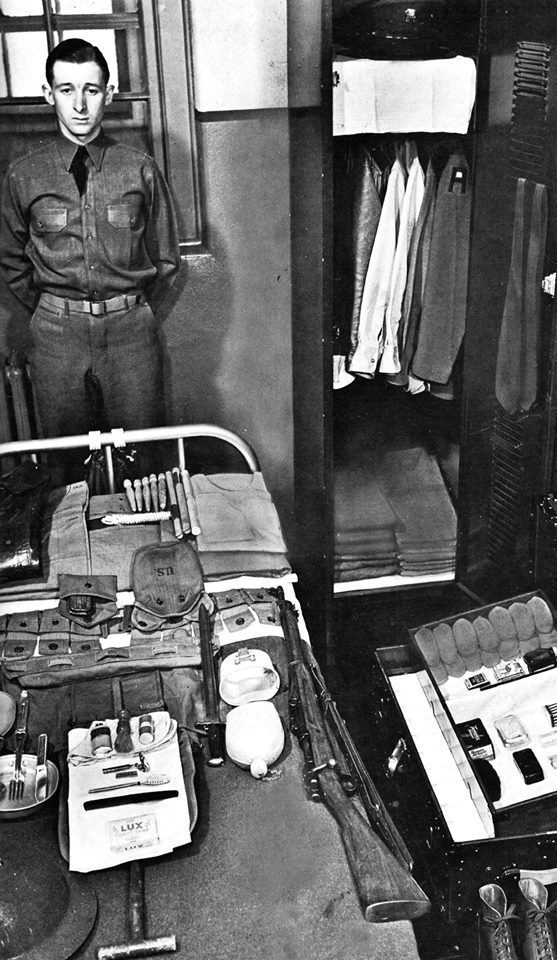 WWII Photo US Army Soldier Barracks Inspection 1942 World War 2 WW2 ...