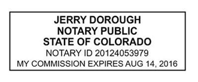 State of Colorado l Rectangle Self-Inking Notary Public Stamp ...