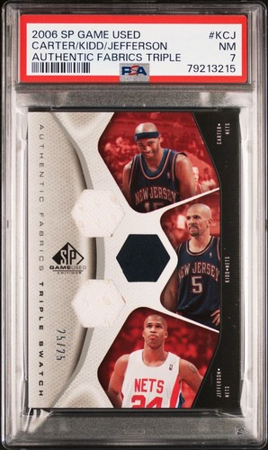 2006 SP Game Used Carter Kidd Jefferson Fabrics Triple Patch 25/25 PSA ...