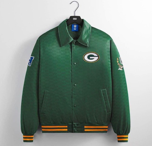 Kith x NFL Packers Satin Bomber Jacket Size Medium | eBay