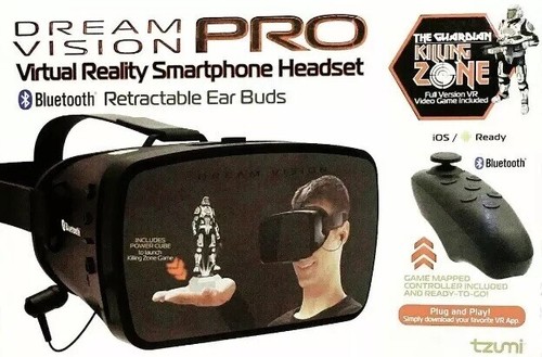 Tzumi Dream Vision PRO Virtual Reality Smartphone Headset, Black ~ NEW ...