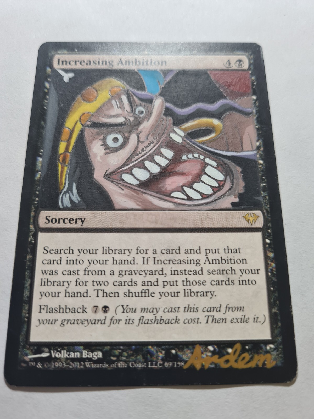 INCREASING AMBITION KUROHIGE ONE PIECE ART MAGIC ALTERED ART HAND PAINT ...