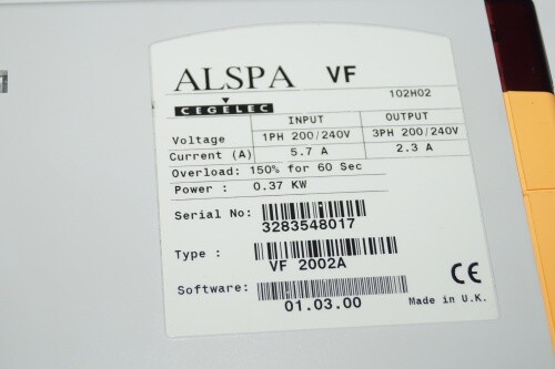Cegelec Alspa frequency converter VF 2002A | eBay