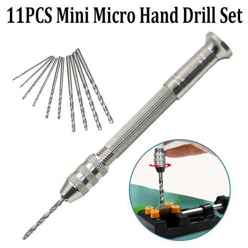 11pcs Mini-Micro Main Perceuse Chuck Avec 10pcs Foret Bijoux Craft DIY ...