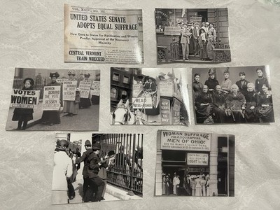 Lot of 7 Suffragette Postcards 19th Amendment- Susan Anthony & E ...