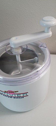 Donvier Premier Hand Powered Ice Cream Maker White 1 Pint Functions ...
